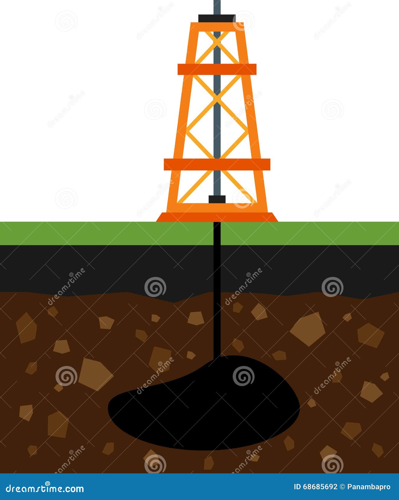 Derrick stock vector. Illustration of derrick, production - 68685692