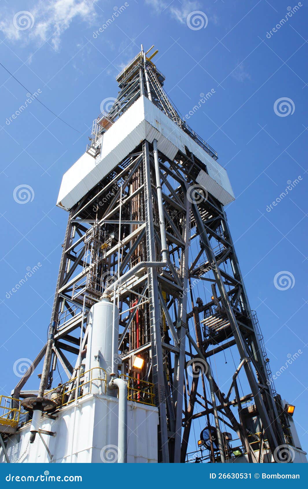 Derrick of Offshore Jack Up Drilling Rig Stock Image - Image of ...
