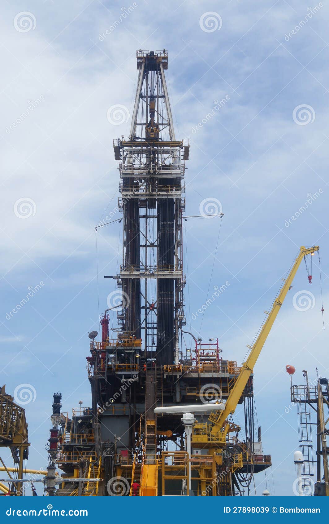 Derrick of Tender Drilling Oil Rig Stock Image - Image of industry ...