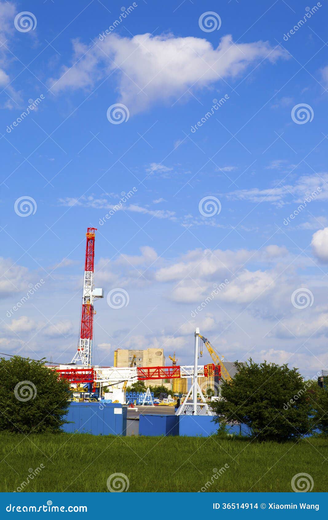 Derrick stock photo. Image of chain, mining, onshore - 36514914