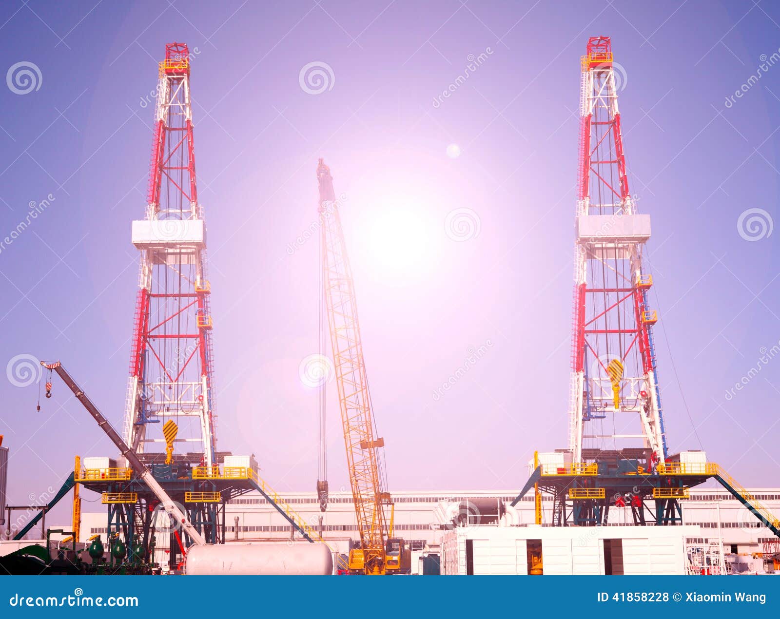 Derrick stock photo. Image of spinning, surface, petroleum - 41858228