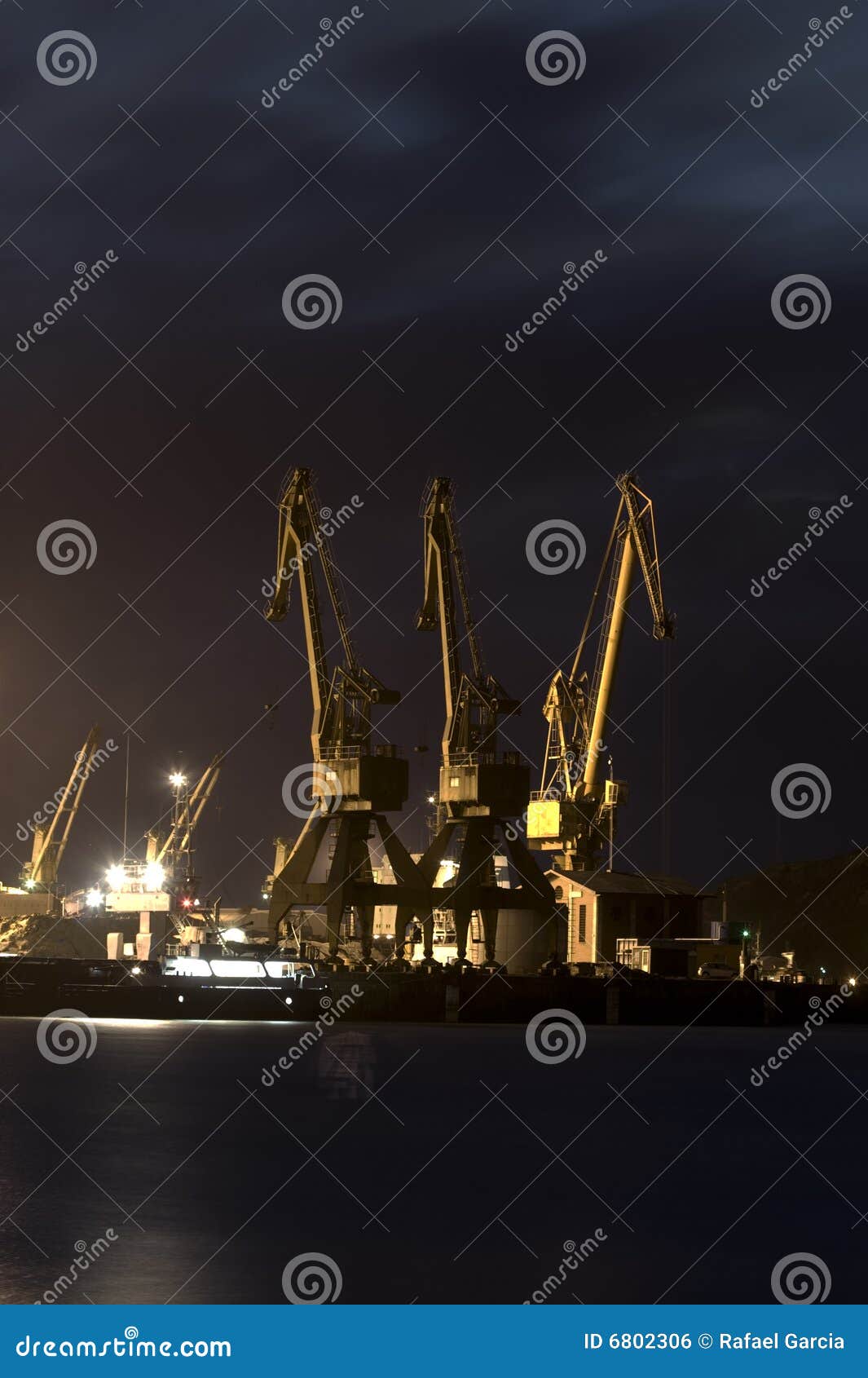 Derricks of the port stock photo. Image of maritime, nautical - 6802306