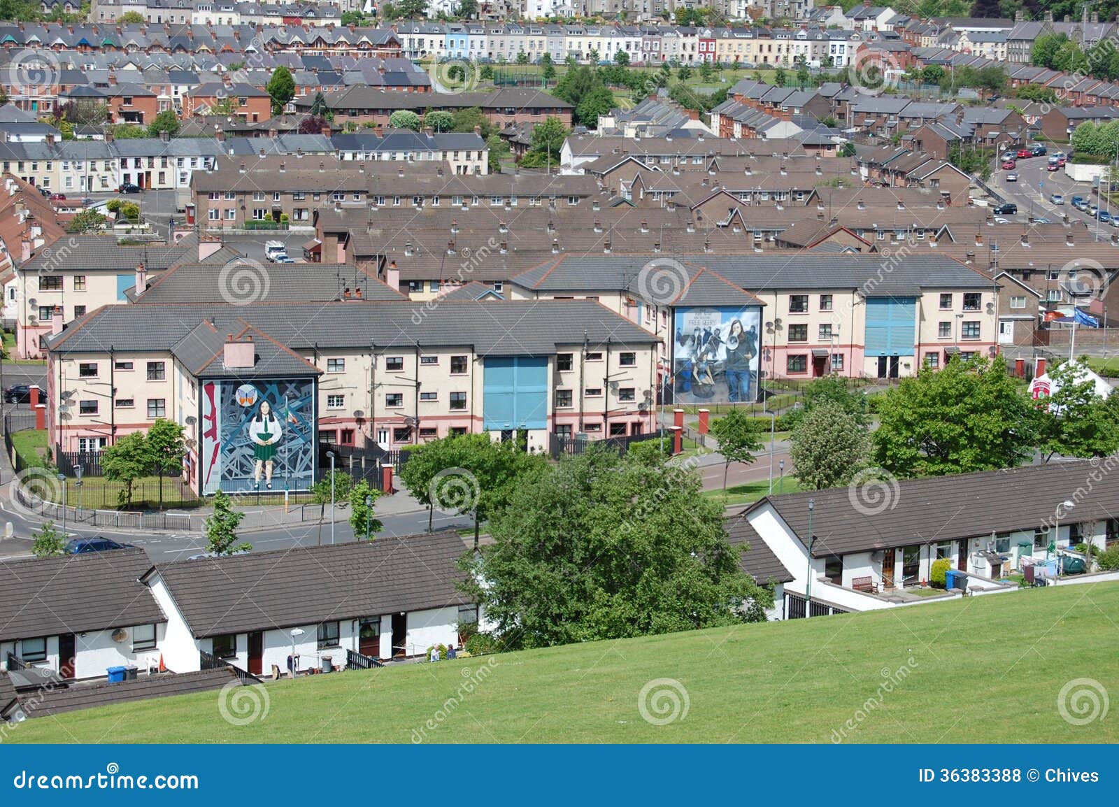 Derrybogside editorial stock photo. Image of murals, derry - 36383388