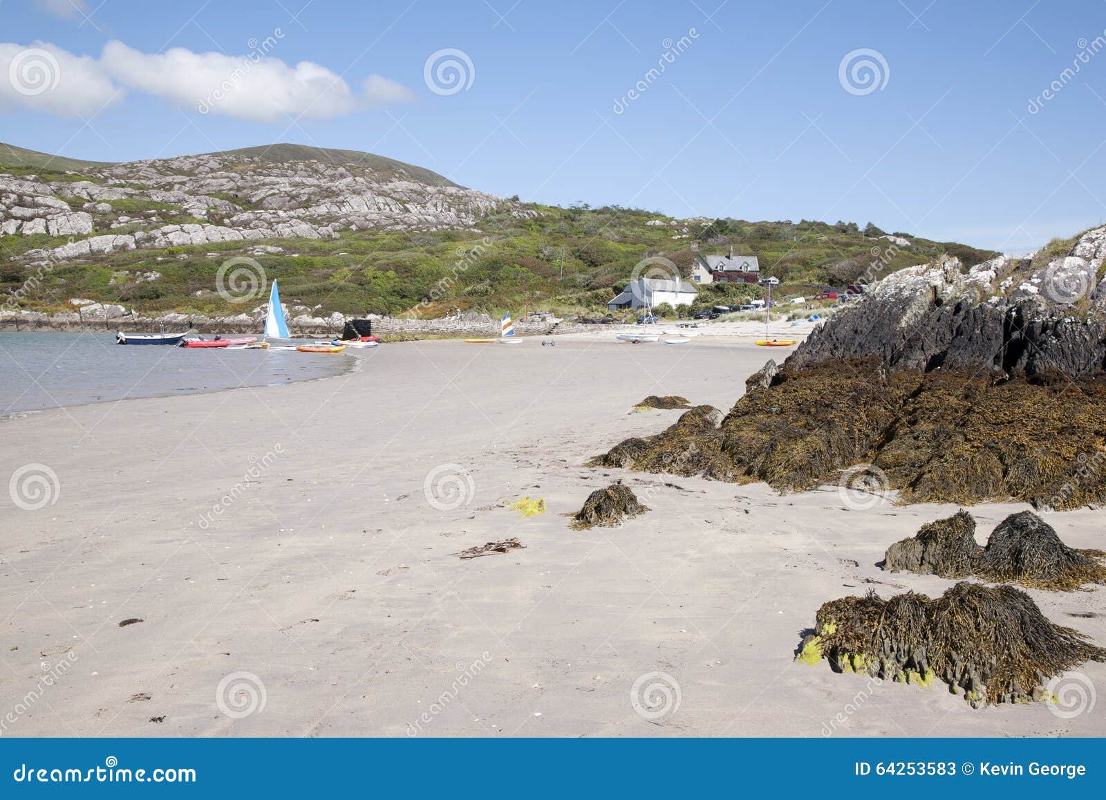 Derrymore Bay stock image. Image of shore, sport, beach - 64253583