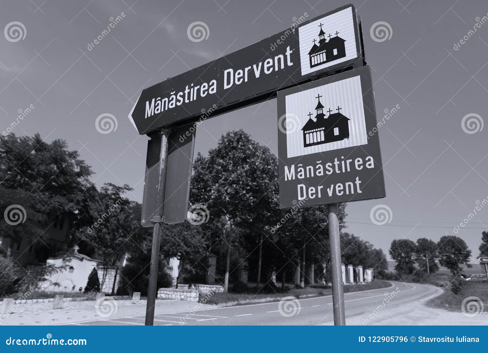 Dervent Monastery in Romania, Monument Indicator Stock Photo - Image of ...