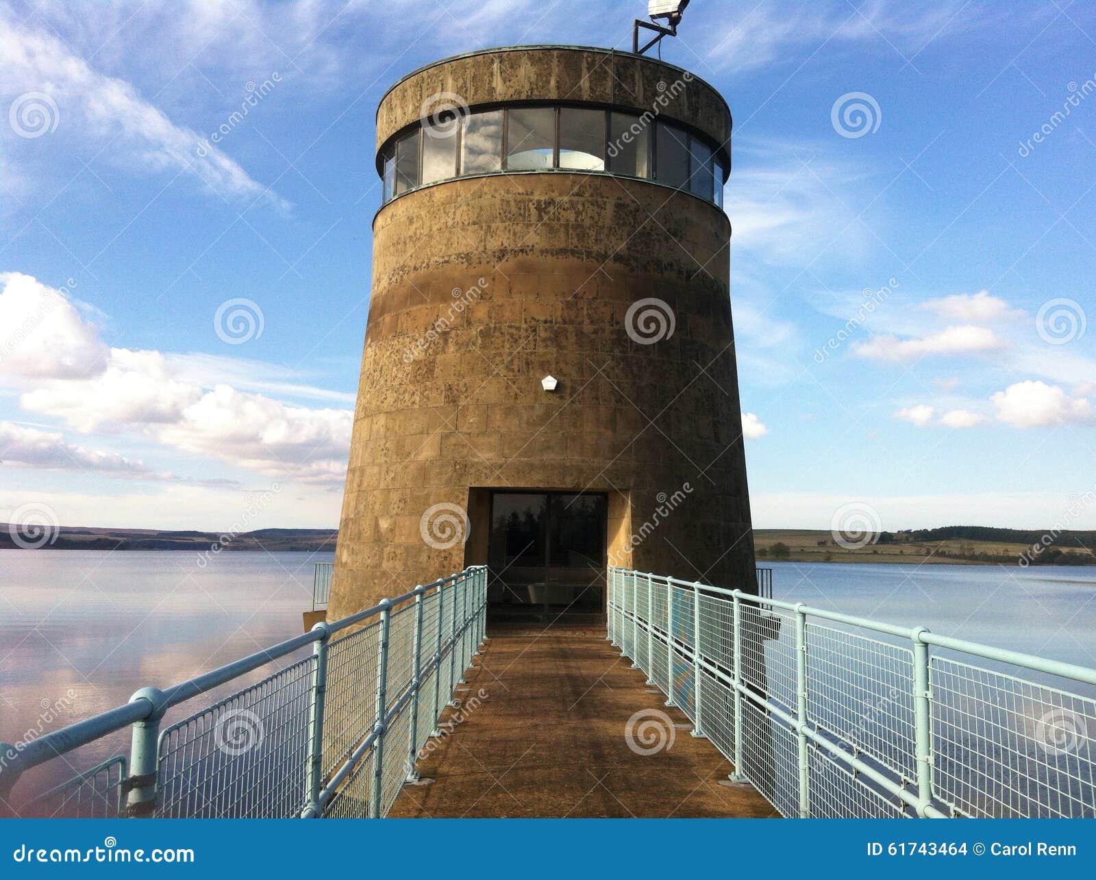 Derwent reservoir tower editorial stock image. Image of beautiful ...