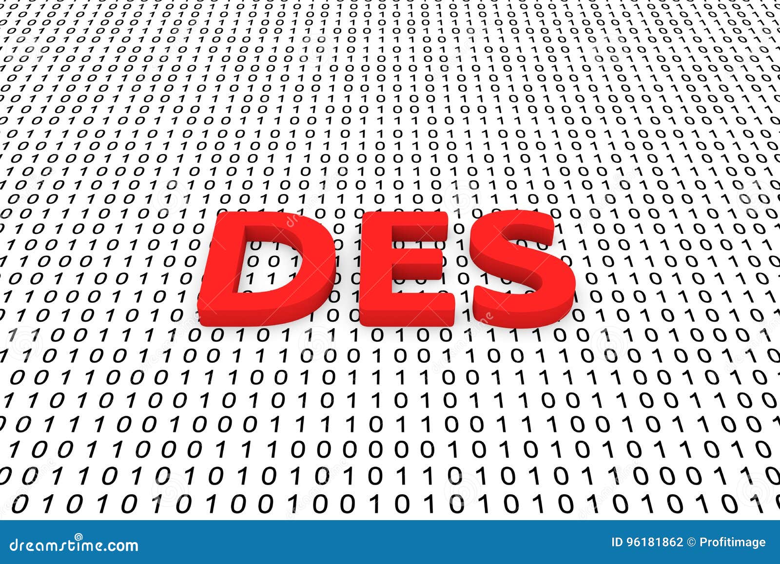 DES stock illustration. Illustration of code, render - 96181862