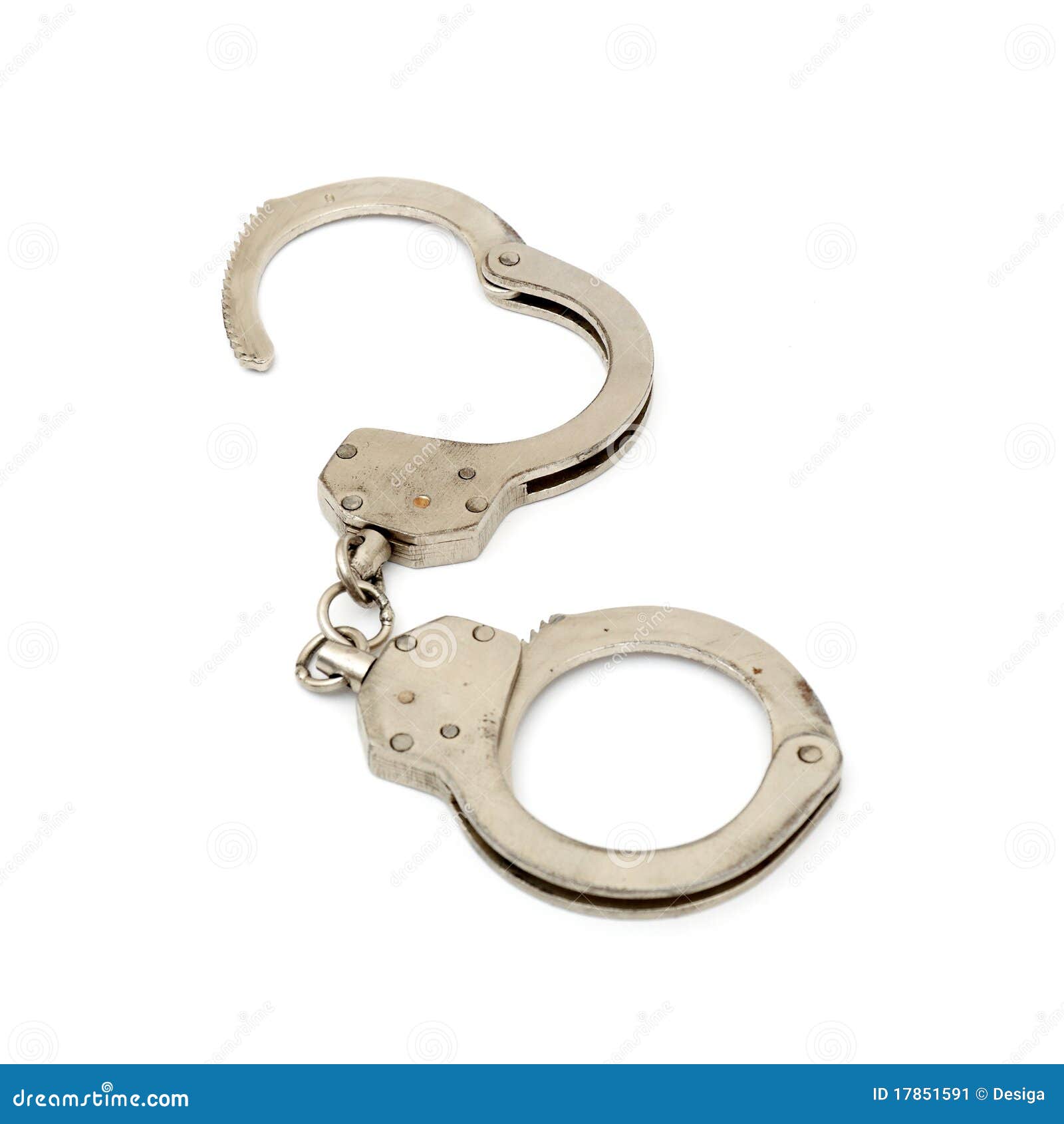 Des menottes sont ouvertes image stock. Image du métal - 17851591