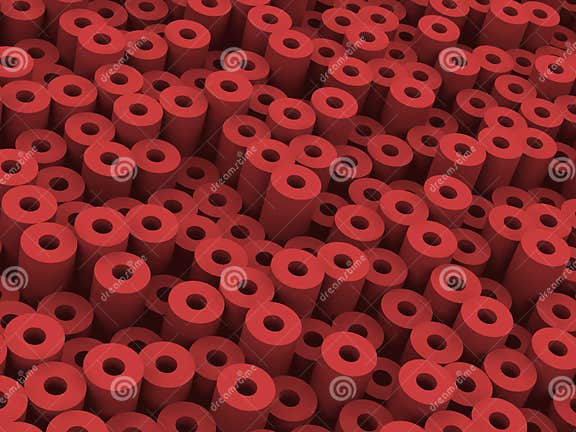 Des tubes plus rouges illustration stock. Illustration du répétition ...
