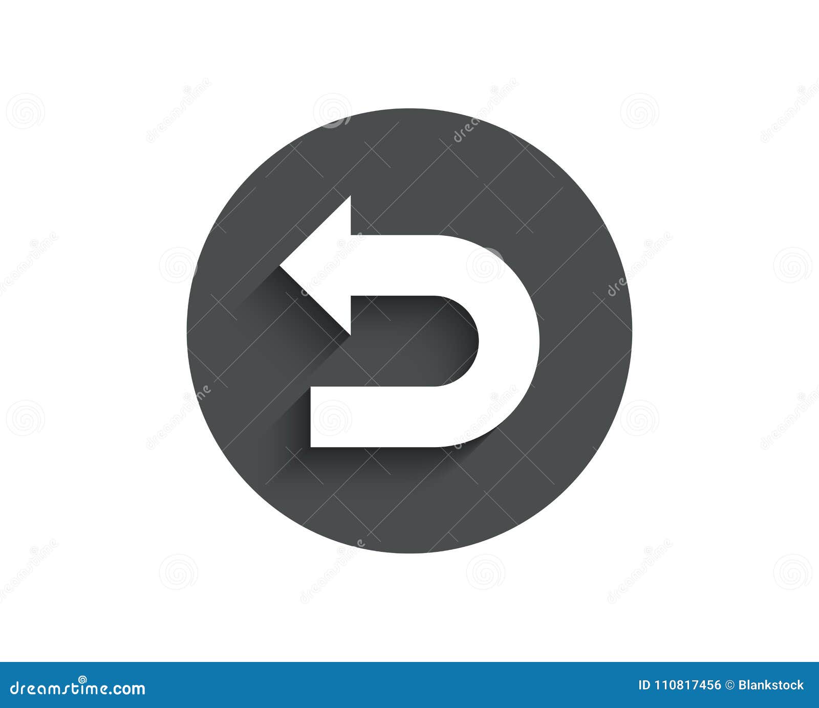 Desabotoar O ícone Simples Da Seta Volta Esquerda Ilustração do Vetor ...