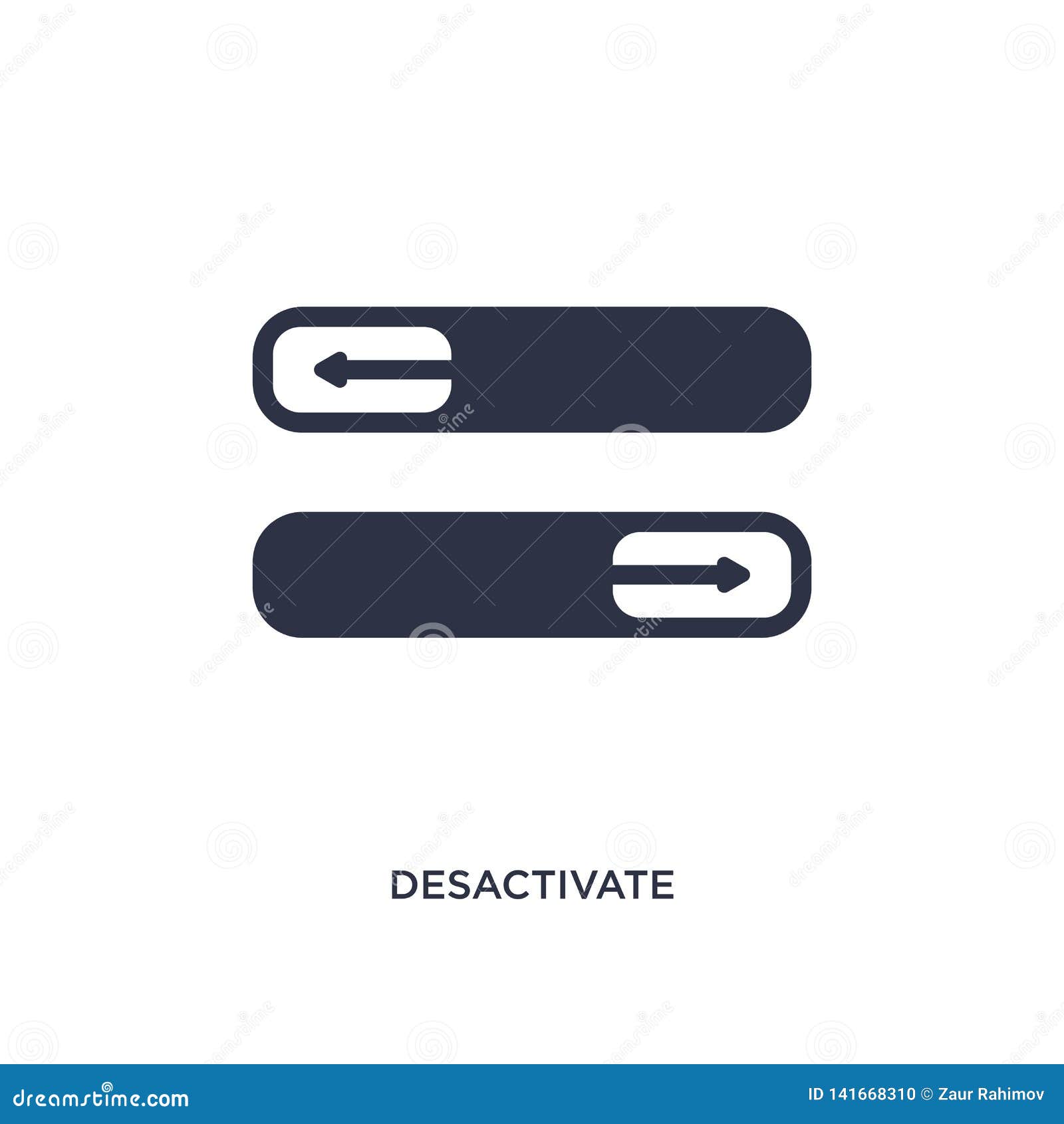 Desactivate Icon on White Background. Simple Element Illustration from ...