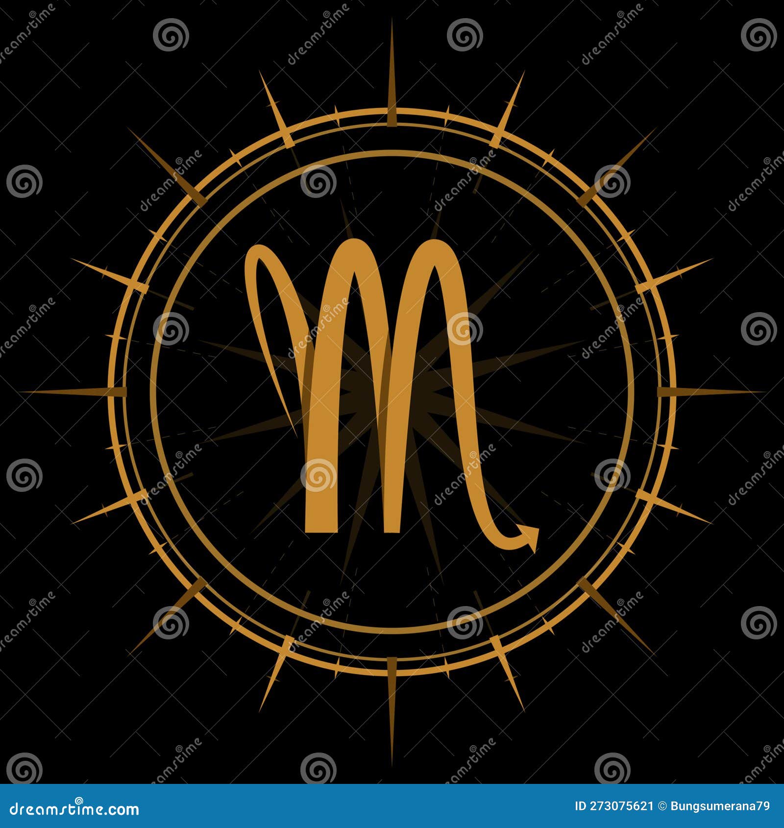 Illustration of the Symbol of the Constellation Scorpio, with the ...
