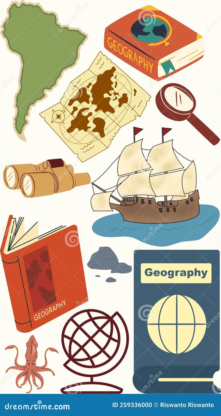 GEOGRAPHY LESSON (PHONE WALLPAPER) Stock Illustration - Illustration of ...