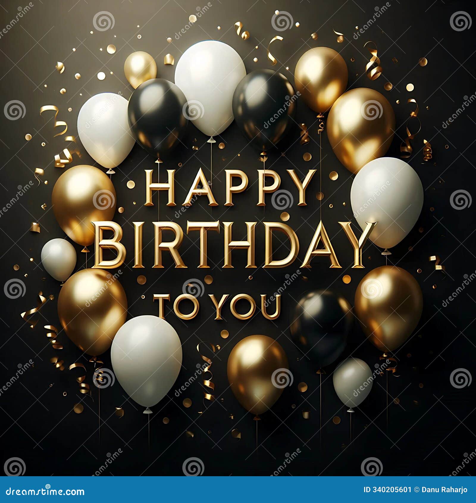 Stylish Golden Birthday Wishes for a Special Day Stock Illustration ...