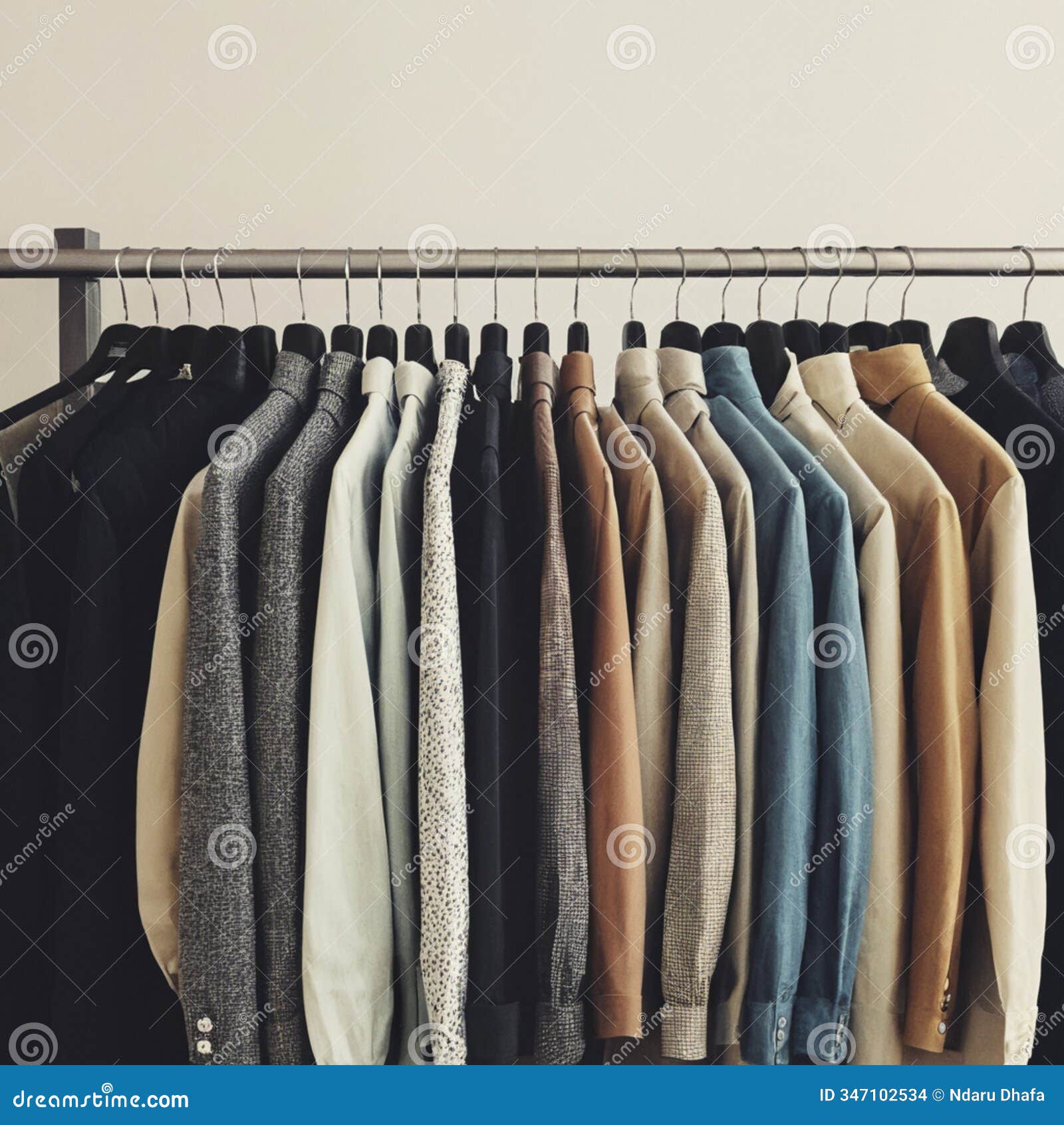 Lemari Pakaian Modern Dengan Susunan Rapi Dan Estetika Elegan Untuk ...