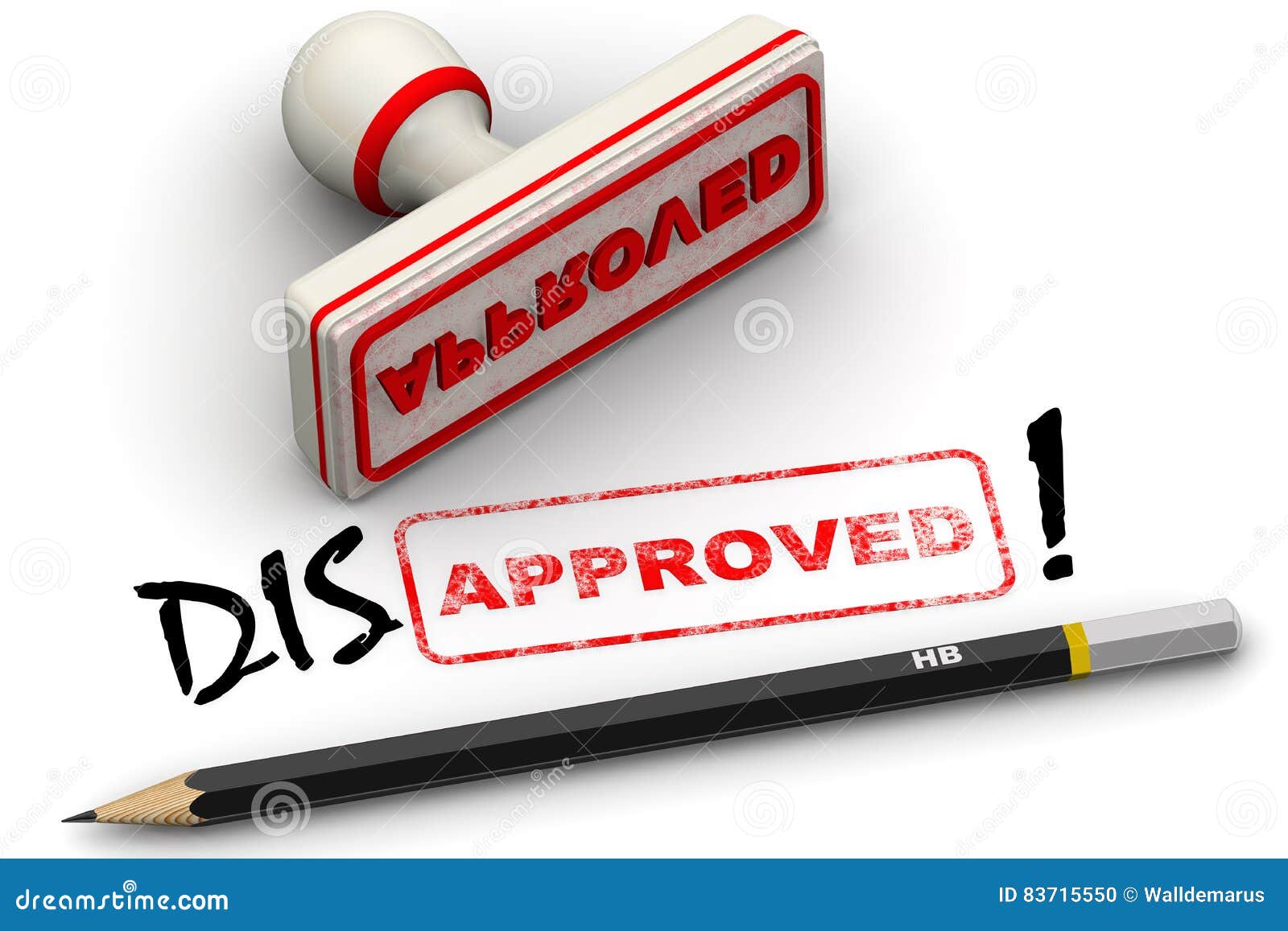 ¡Desaprobado! Impresión De Sello Corregida Stock de ilustración ...