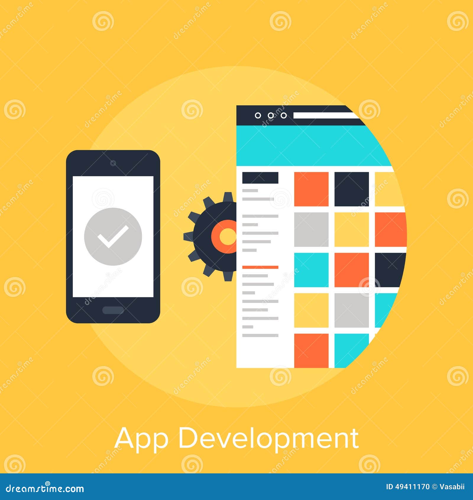 Desarrollo del App ilustración del vector. Ilustración de dispositivo ...