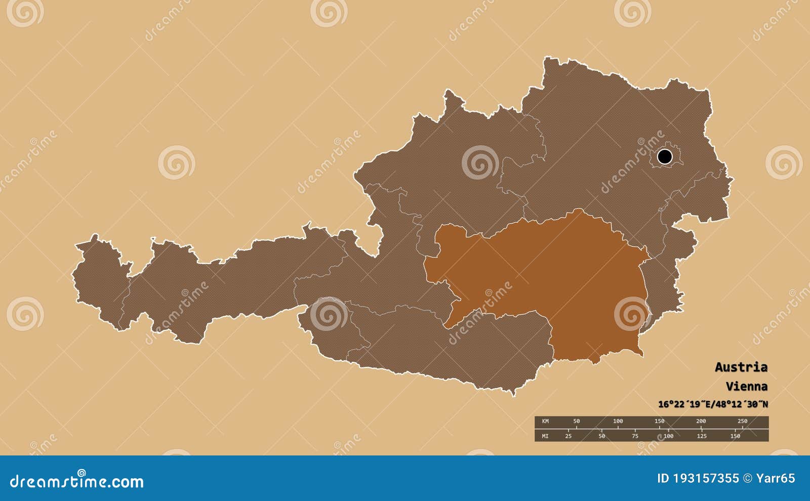 Location of Steiermark, State of Austria,. Pattern Stock Illustration ...