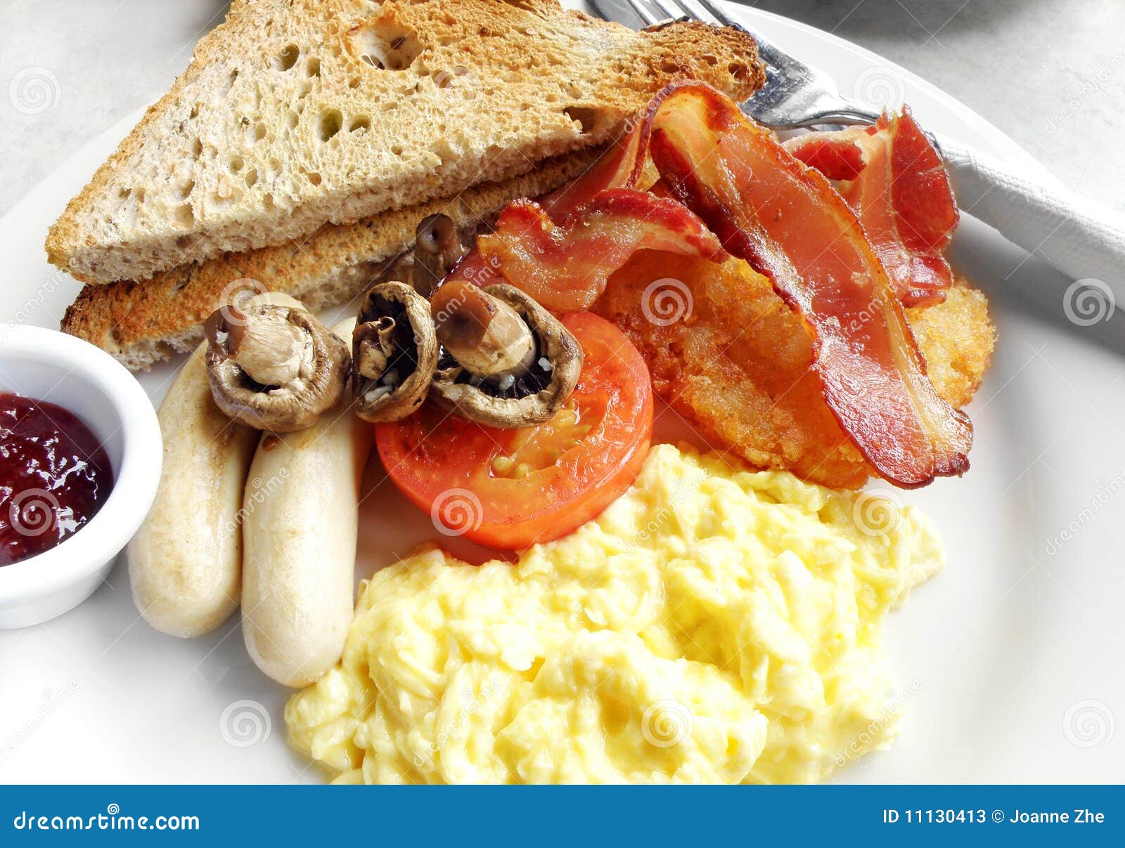 Desayuno americano imagen de archivo. Imagen de carne - 11130413