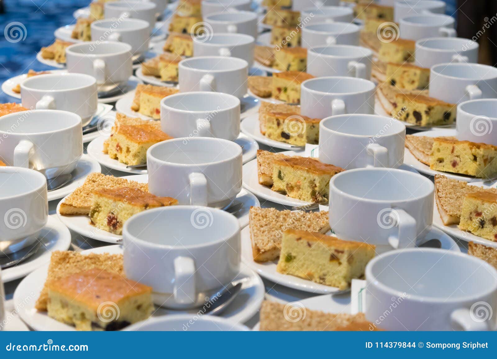 Desayuno De La Comida Durante La Reunión Foto de archivo - Imagen de ...