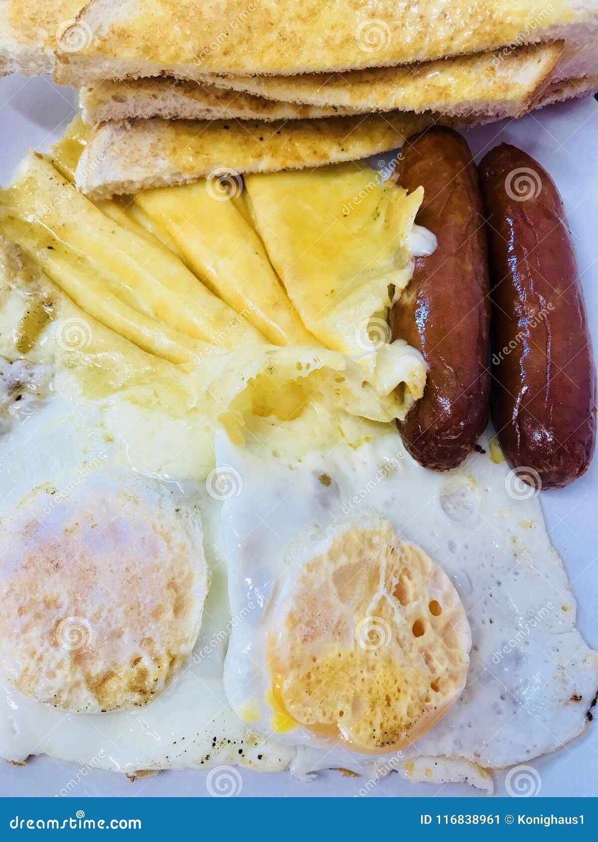 Desayuno Grande De La Cuchara Grasienta Imagen de archivo - Imagen de ...