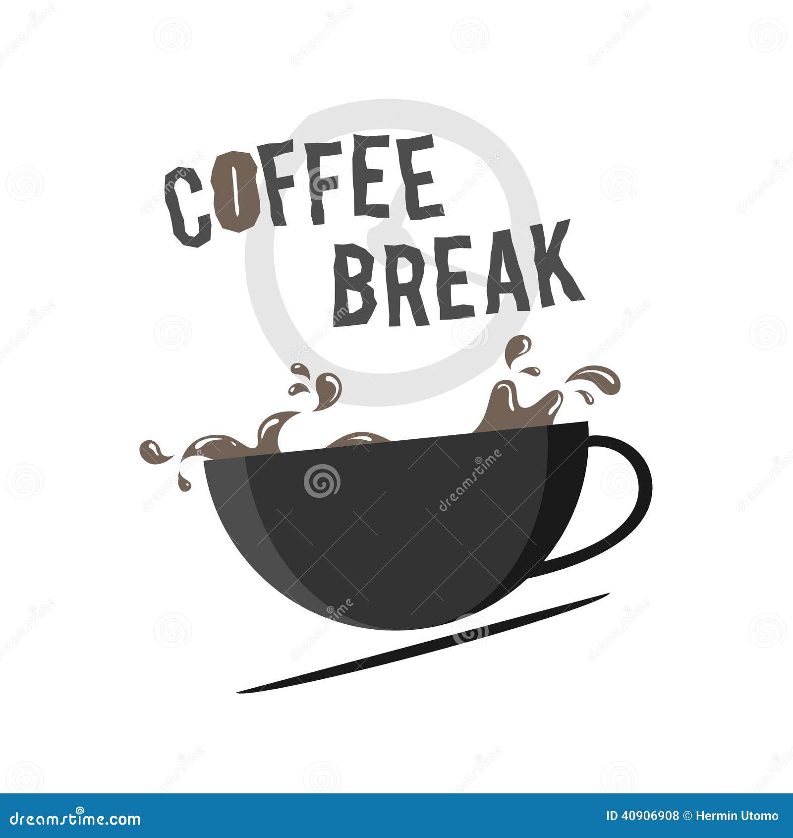 Descanso para tomar café ilustración del vector. Ilustración de vector ...