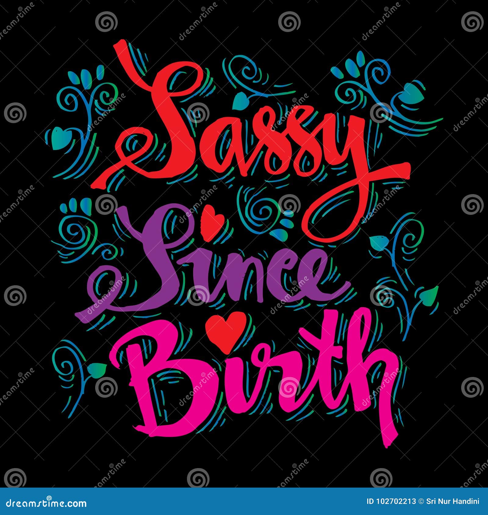 Descarado desde nacimiento stock de ilustración. Ilustración de mano ...