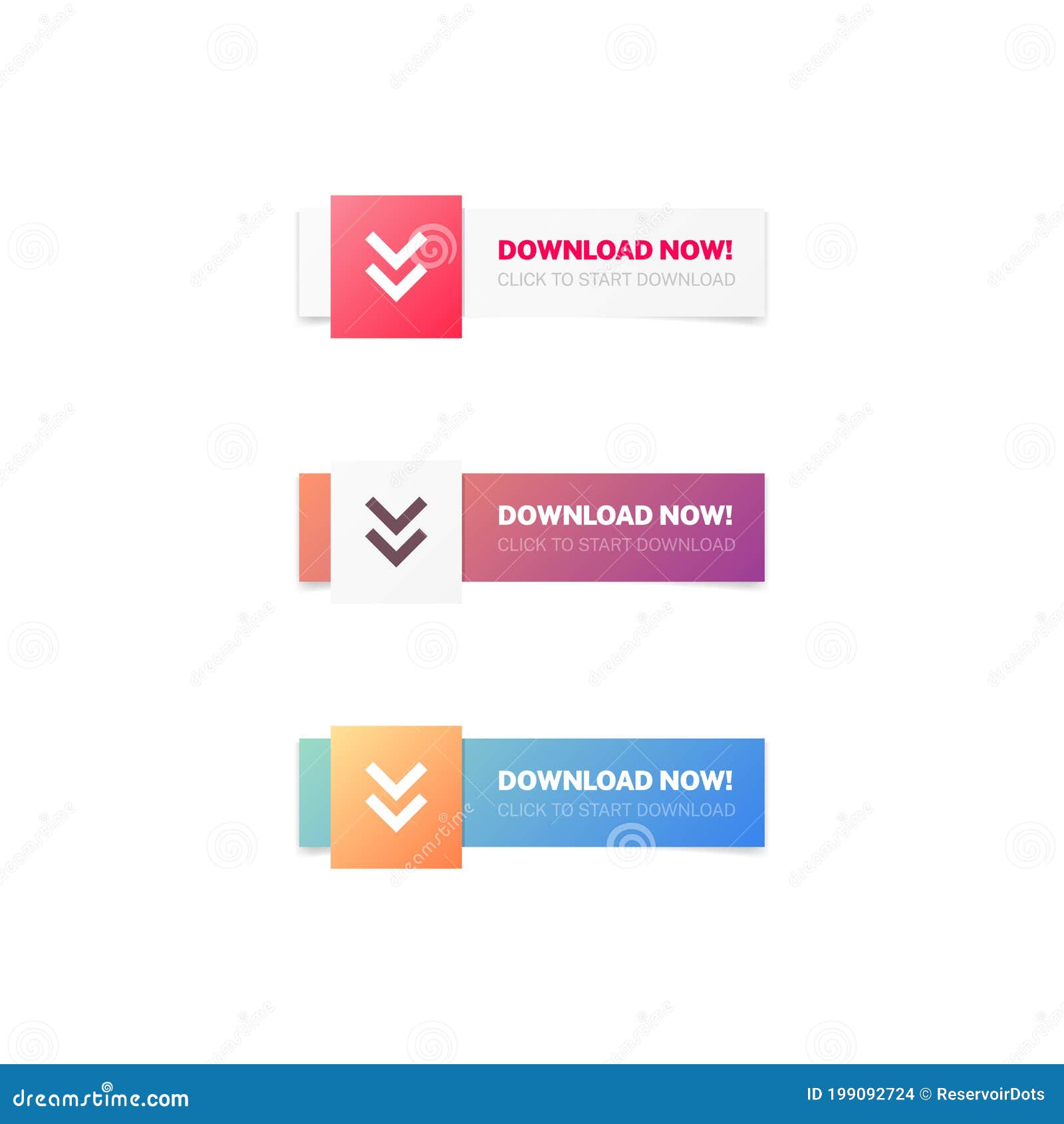Descargar Los Botones Web Modernos Ilustración del Vector - Ilustración ...