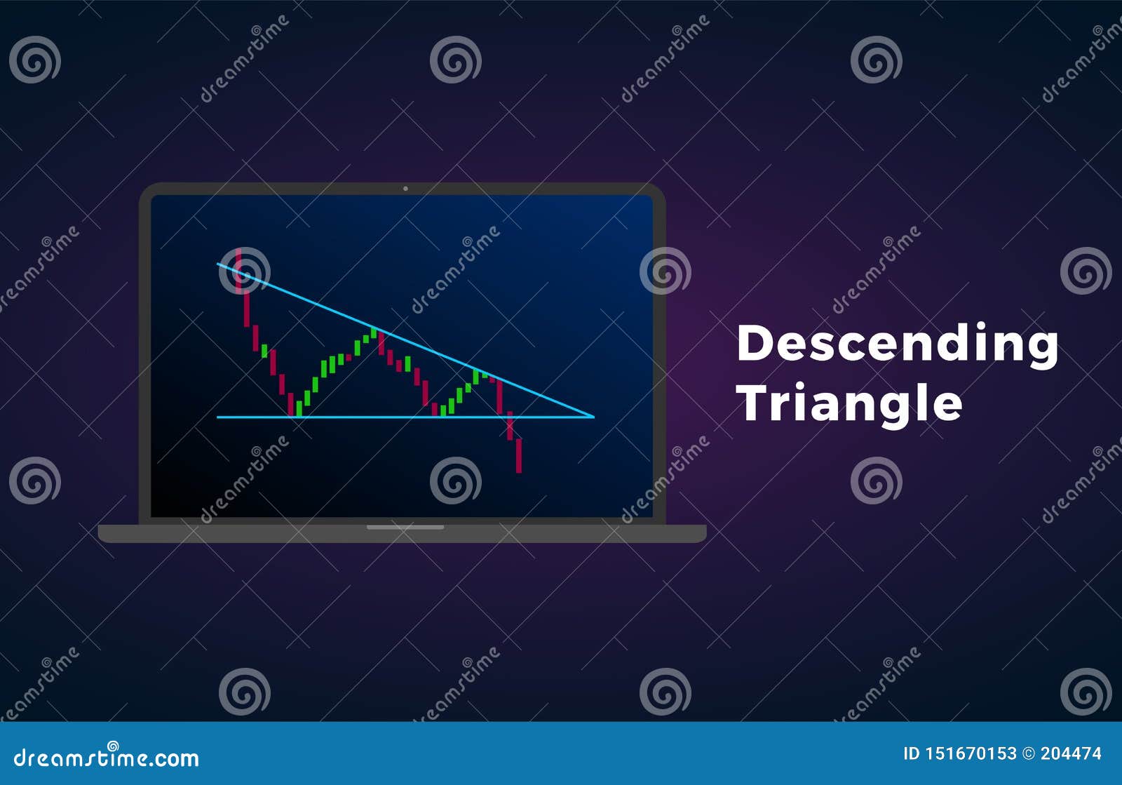 Graph Descending And Domino Effect Royalty-Free Stock Photography ...