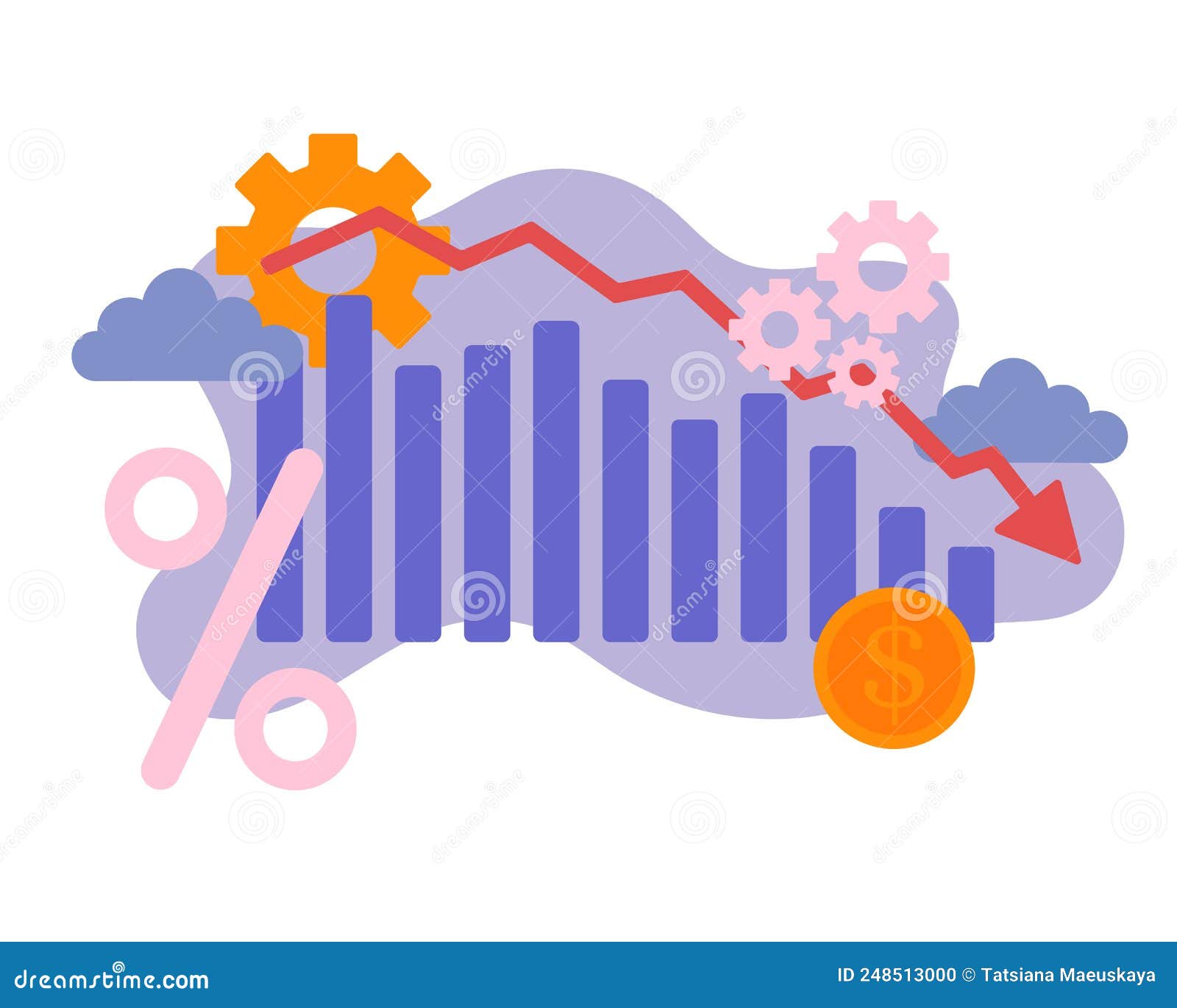 Descending Bar Chart Stock Image | CartoonDealer.com #12037657