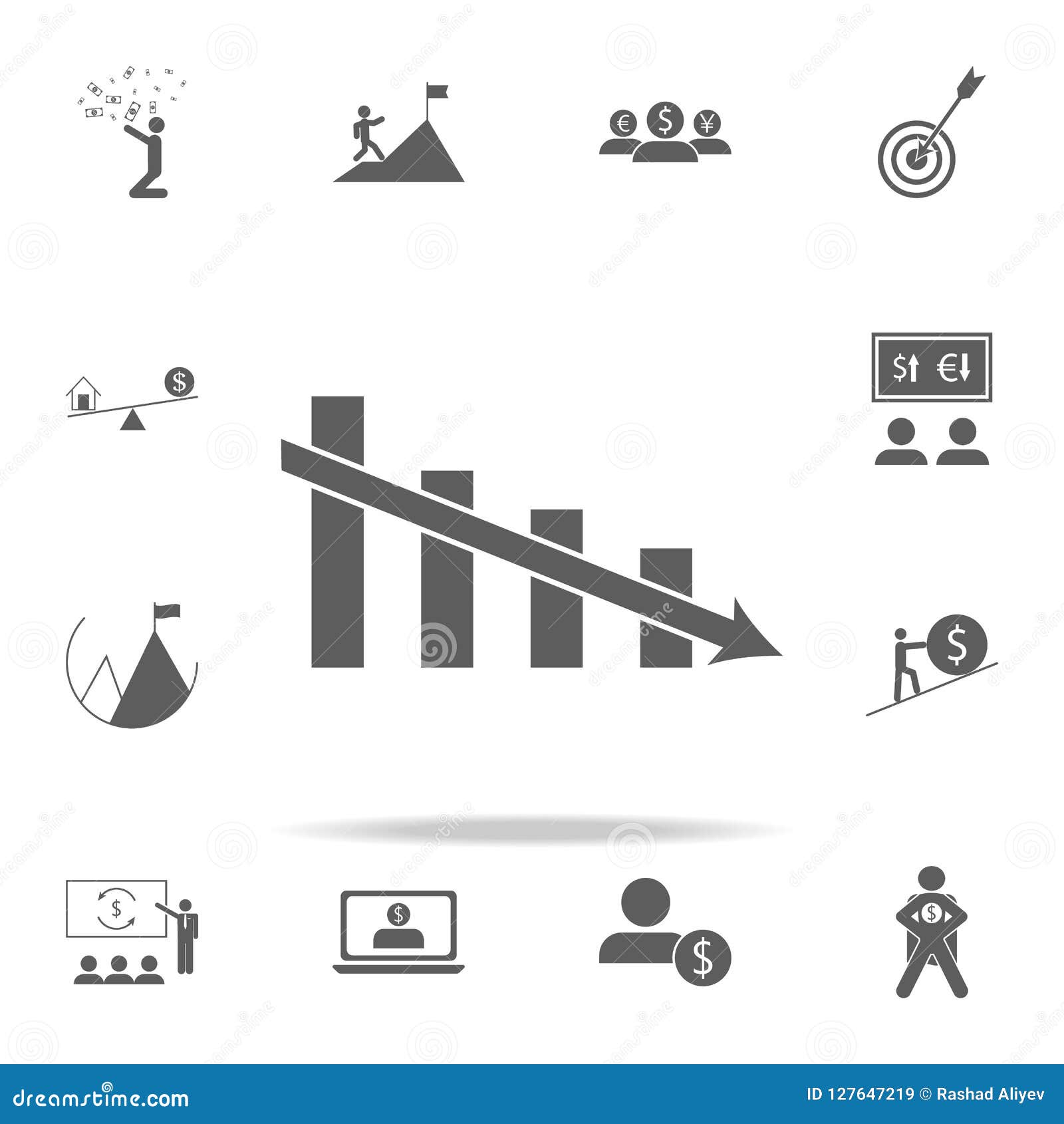 Descending Chart Icon. Finance Icons Universal Set for Web and Mobile ... Descending Chart Icon. Finance Icons Universal Set for Web and Mobile ...