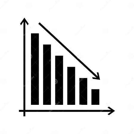 Descending graph stock vector. Illustration of trade - 305542657