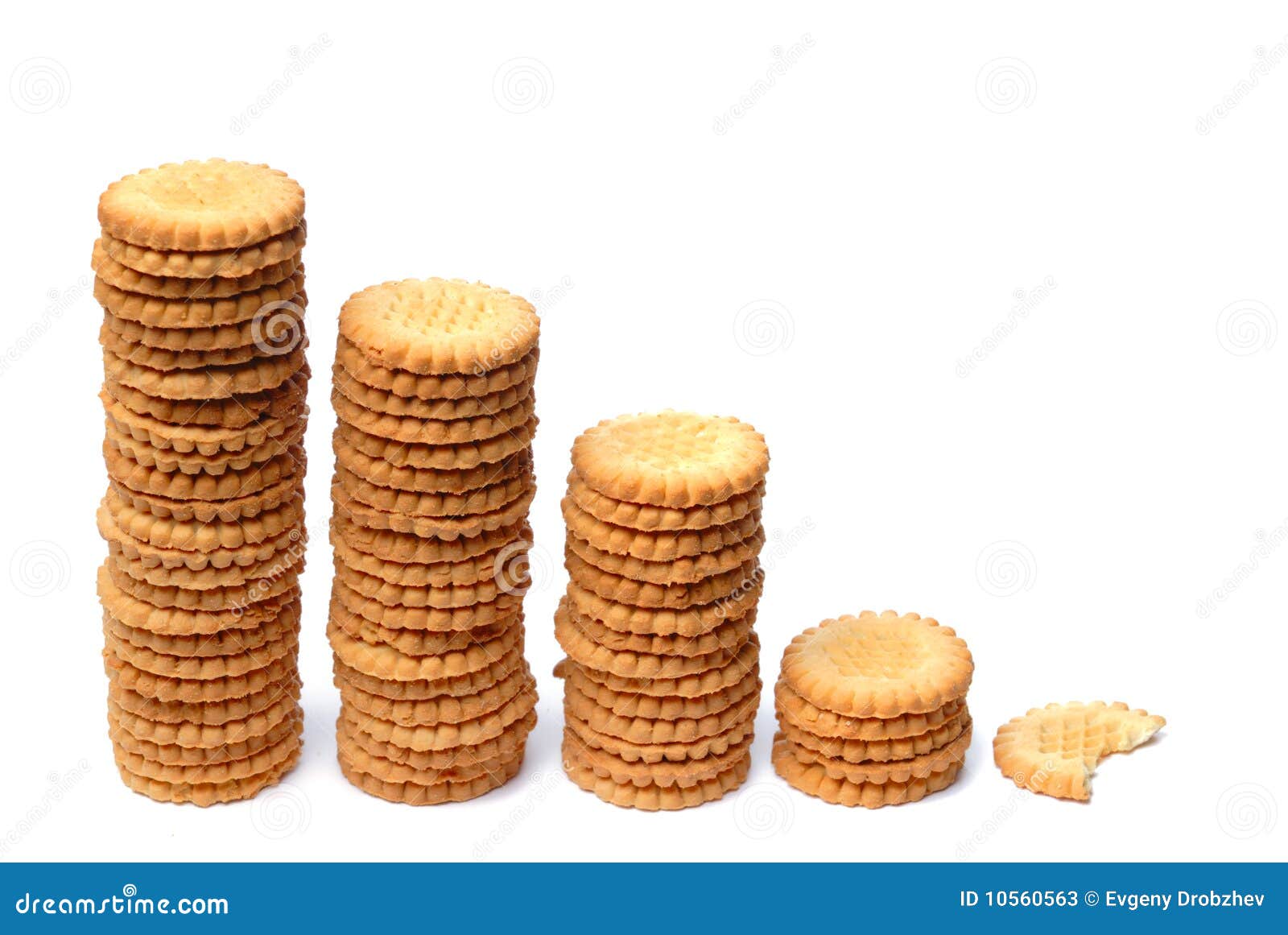Descending Graph Made Of Stacked Golden Coins Stock Image ...