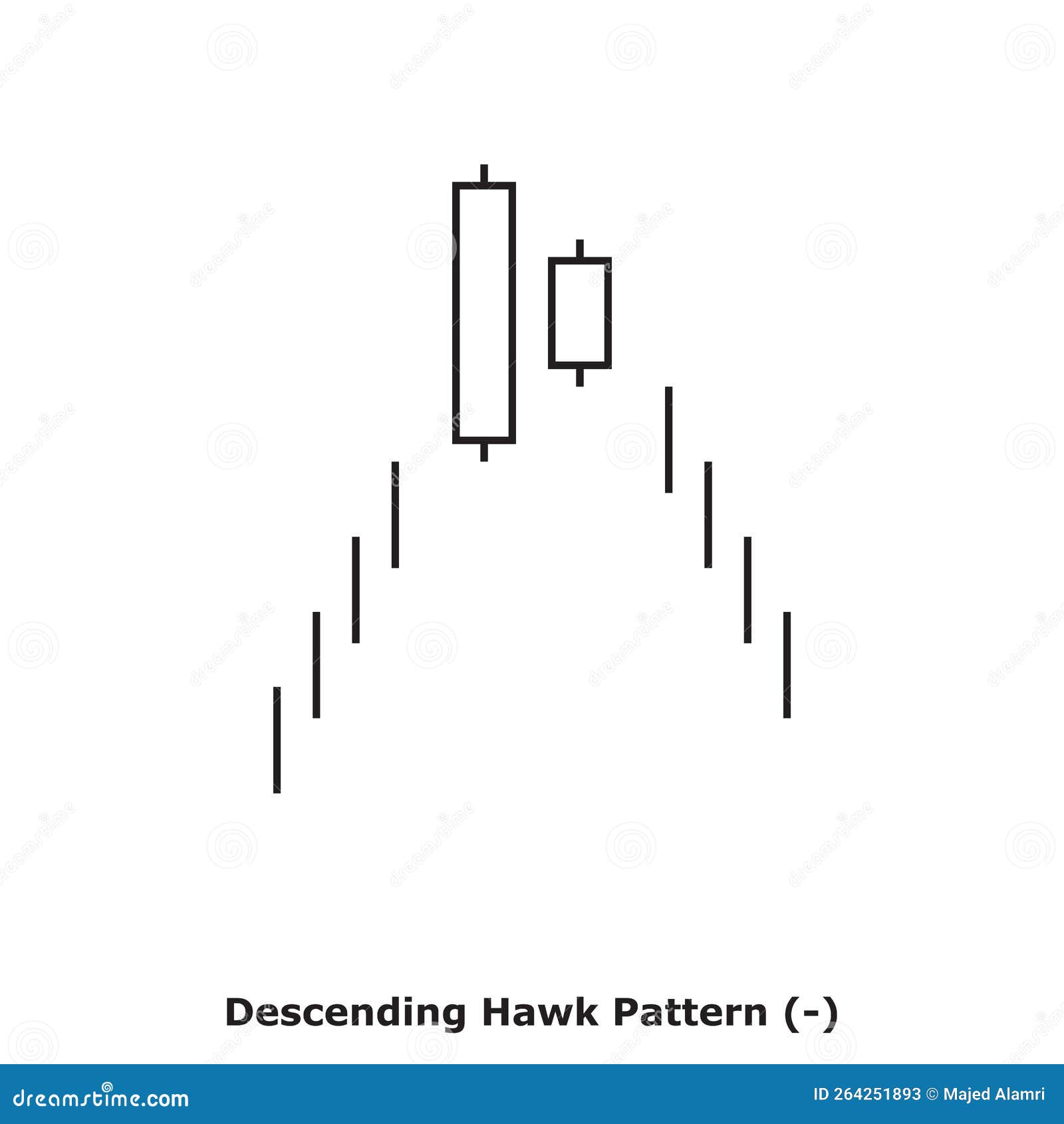 Descending Hawk Pattern (-) White & Black - Square Stock Vector ...