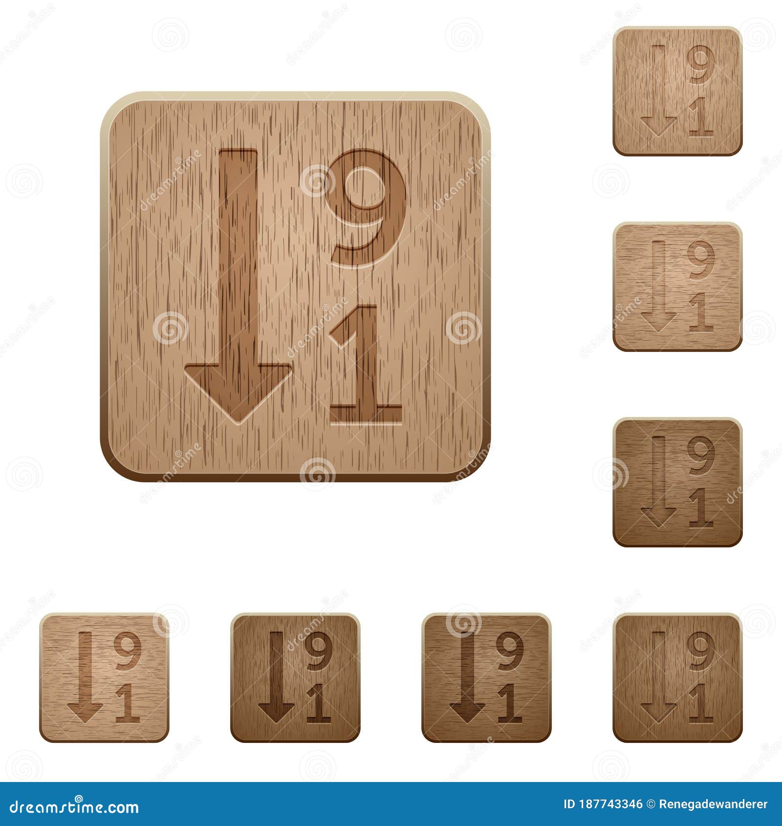 Descending Numbered List Wooden Buttons Stock Vector - Illustration of ... Descending Numbered List Wooden Buttons Stock Vector - Illustration of ...