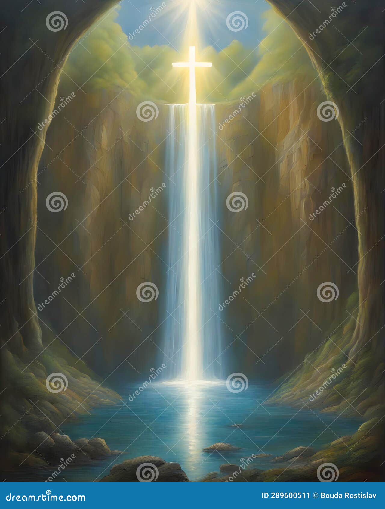 Descending Ray of Holy Light Stock Illustration - Illustration of ...