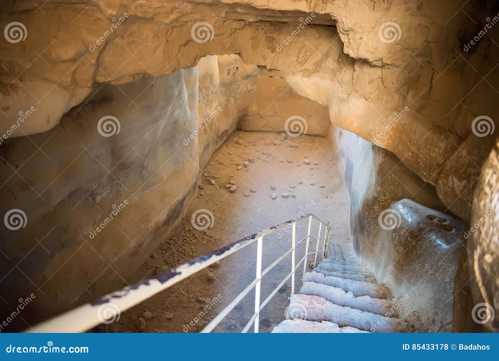 Descent into the cave stock photo. Image of famous, fortress - 85433178