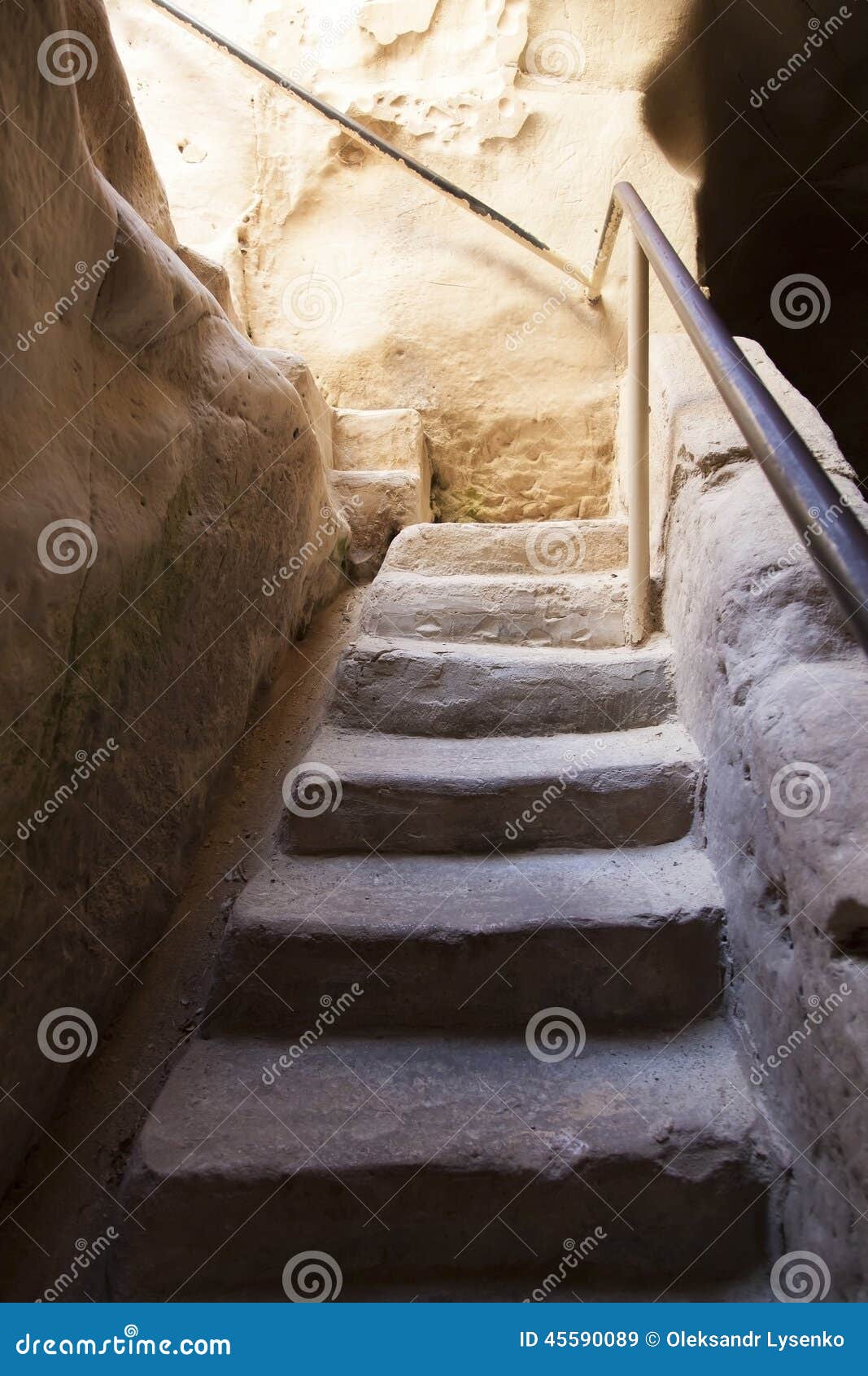 Descent into the Chalk Cave Stock Image - Image of ancient, stair: 45590089