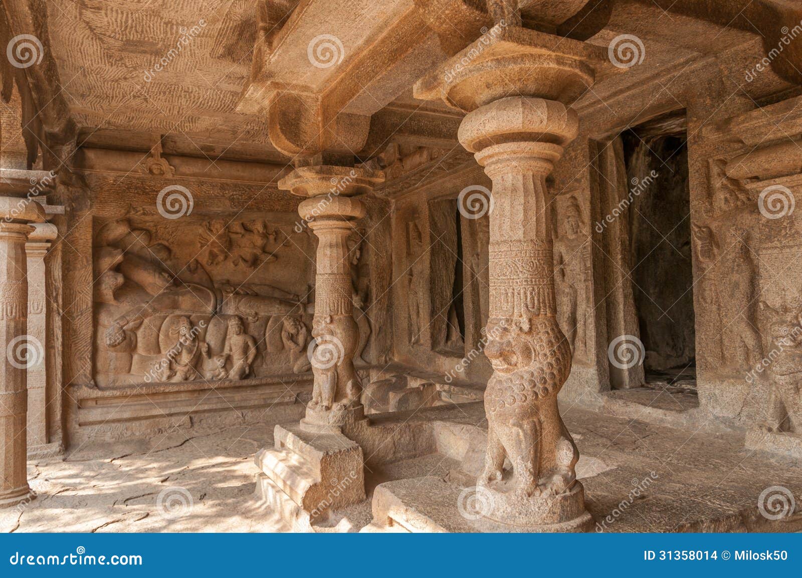 Descent of the Ganges Temple Stock Photo - Image of temple, stone: 31358014