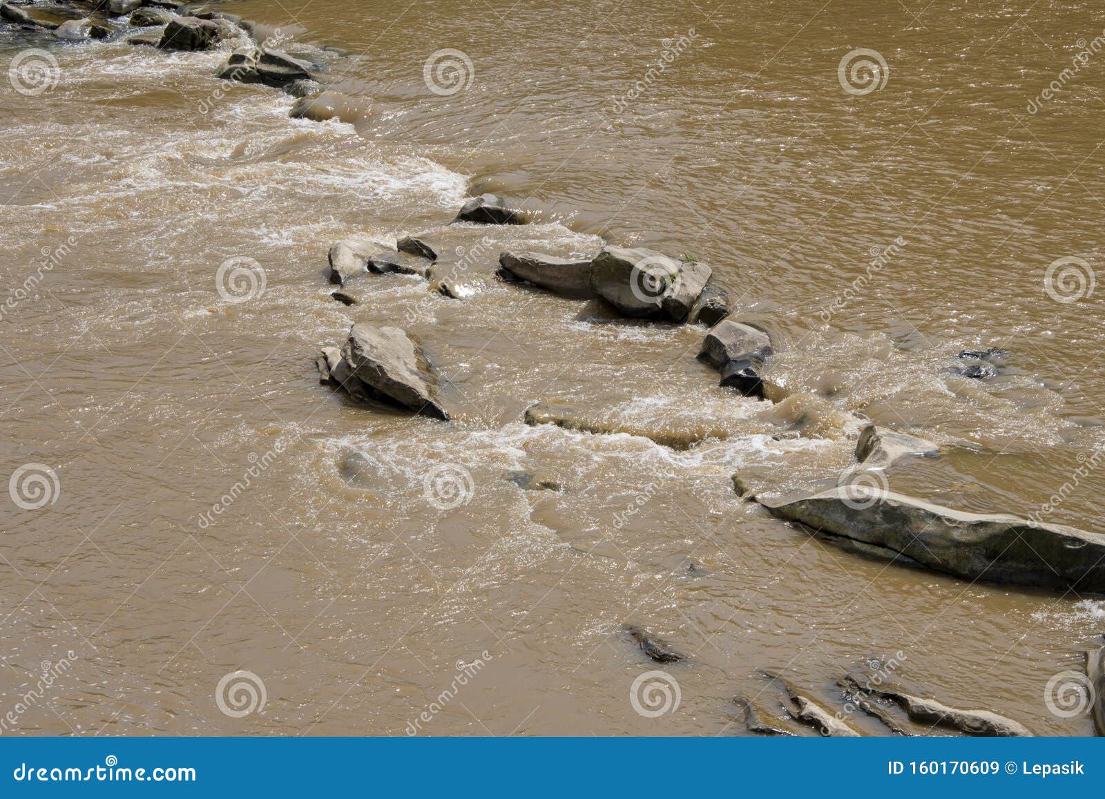 The Descent of Water from the Mountains after the Rain, the Yellow ...
