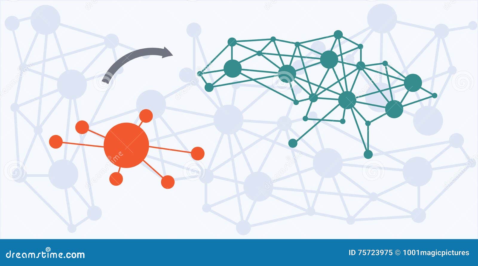 Descentralización Horizontal Ilustración del Vector - Ilustración de ...