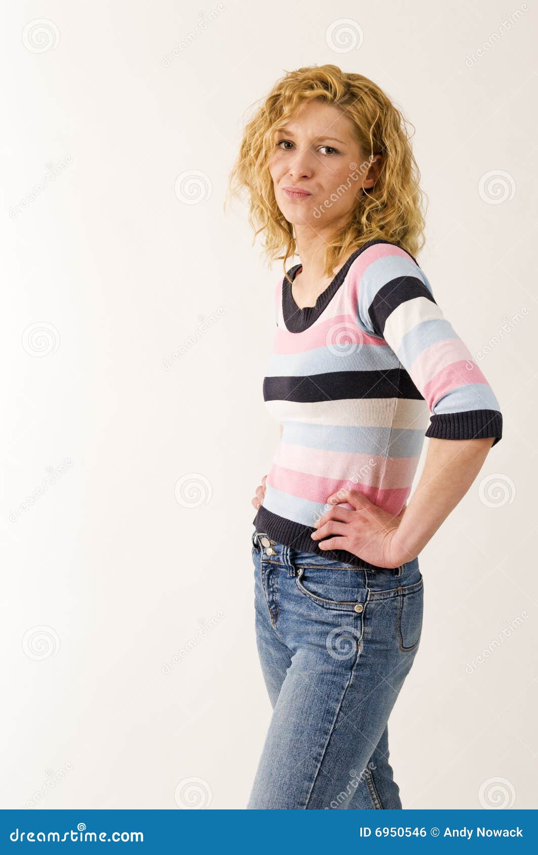 Descontentan a la mujer foto de archivo. Imagen de manos - 6950546