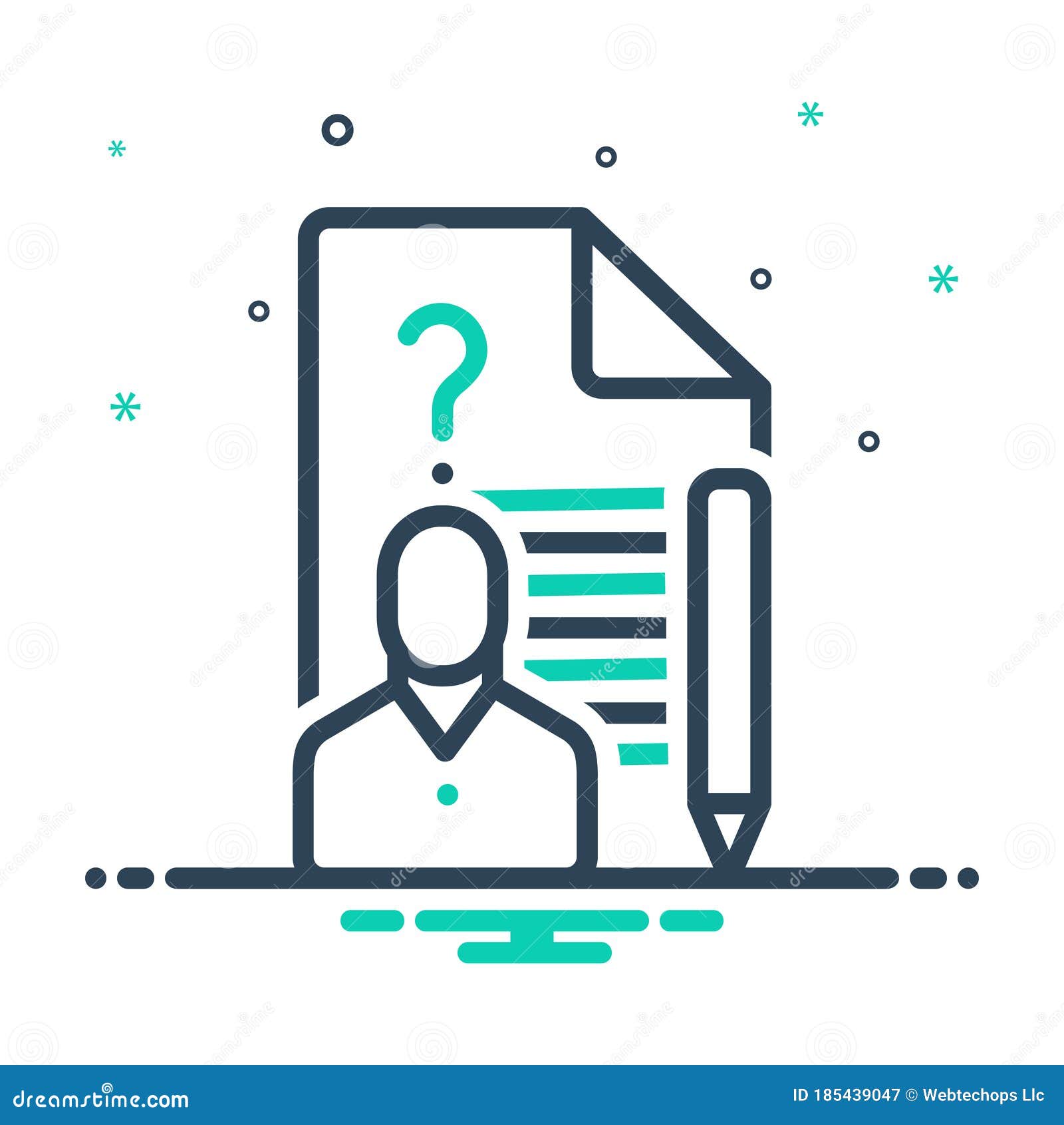 Mix Icon for Describe, Delineate and Characterize Stock Vector ...