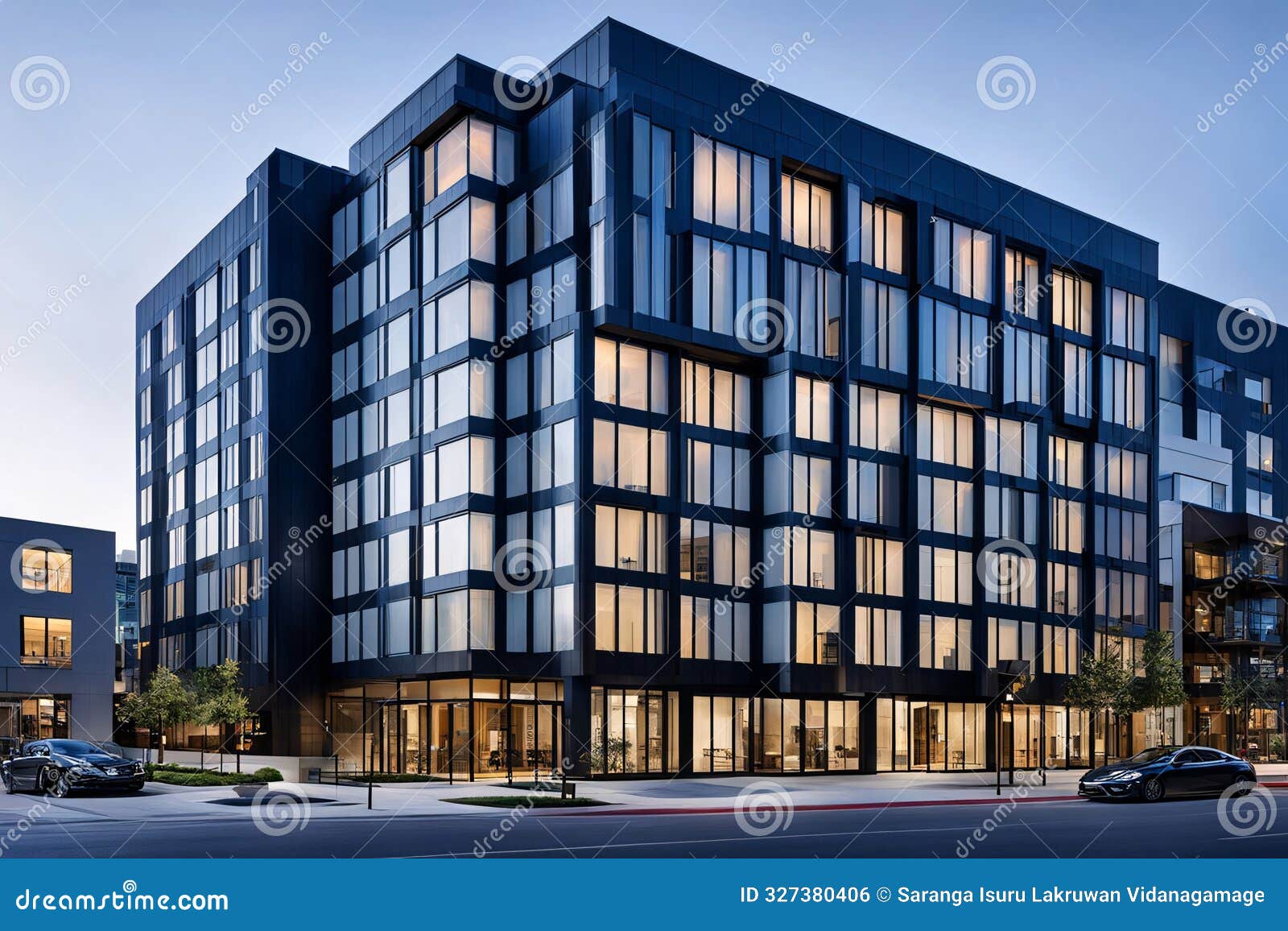 Modern Urban Elegance: a Minimalist Architectural Marvel Stock ...