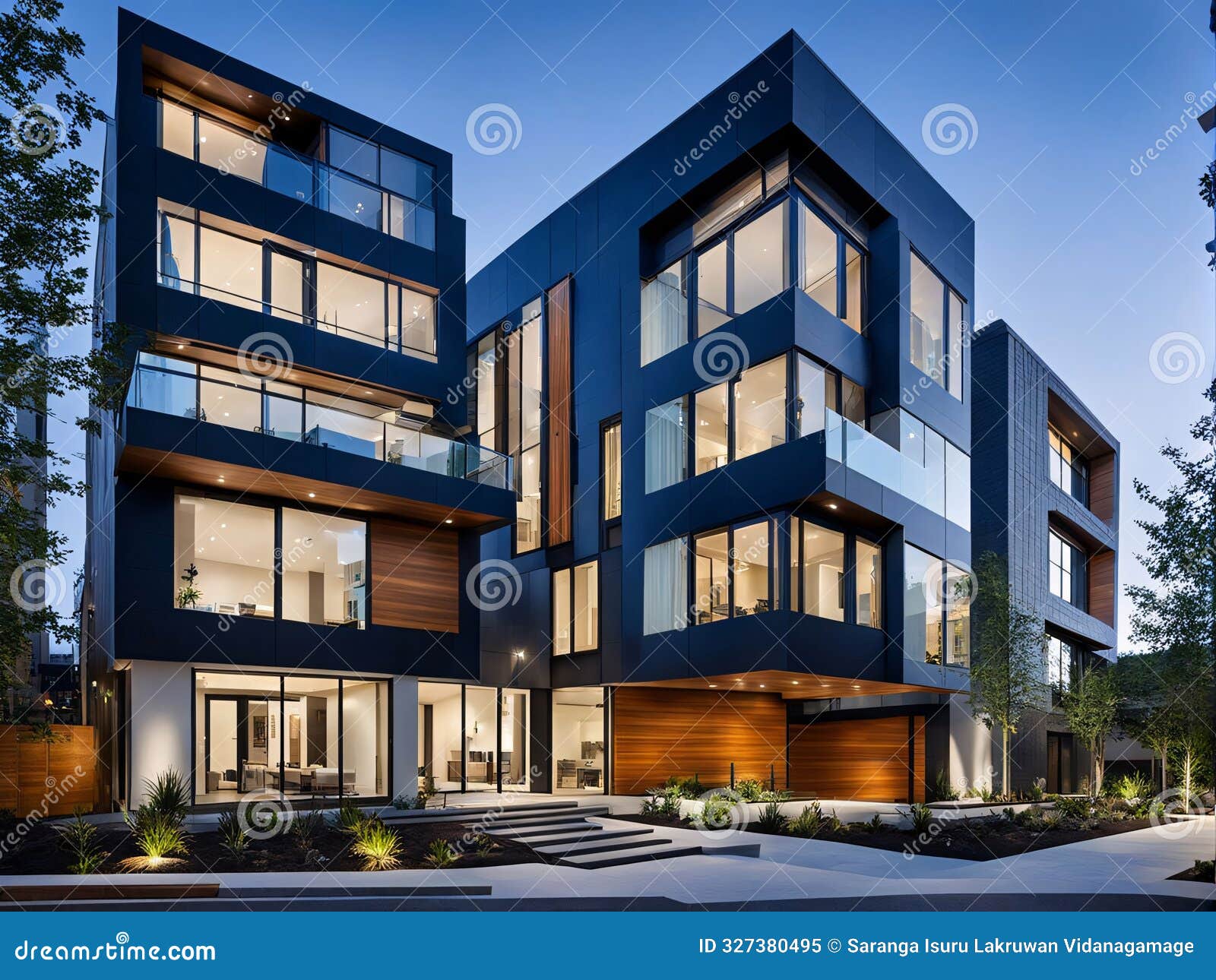 Modern Urban Elegance: a Minimalist Architectural Marvel Stock ...