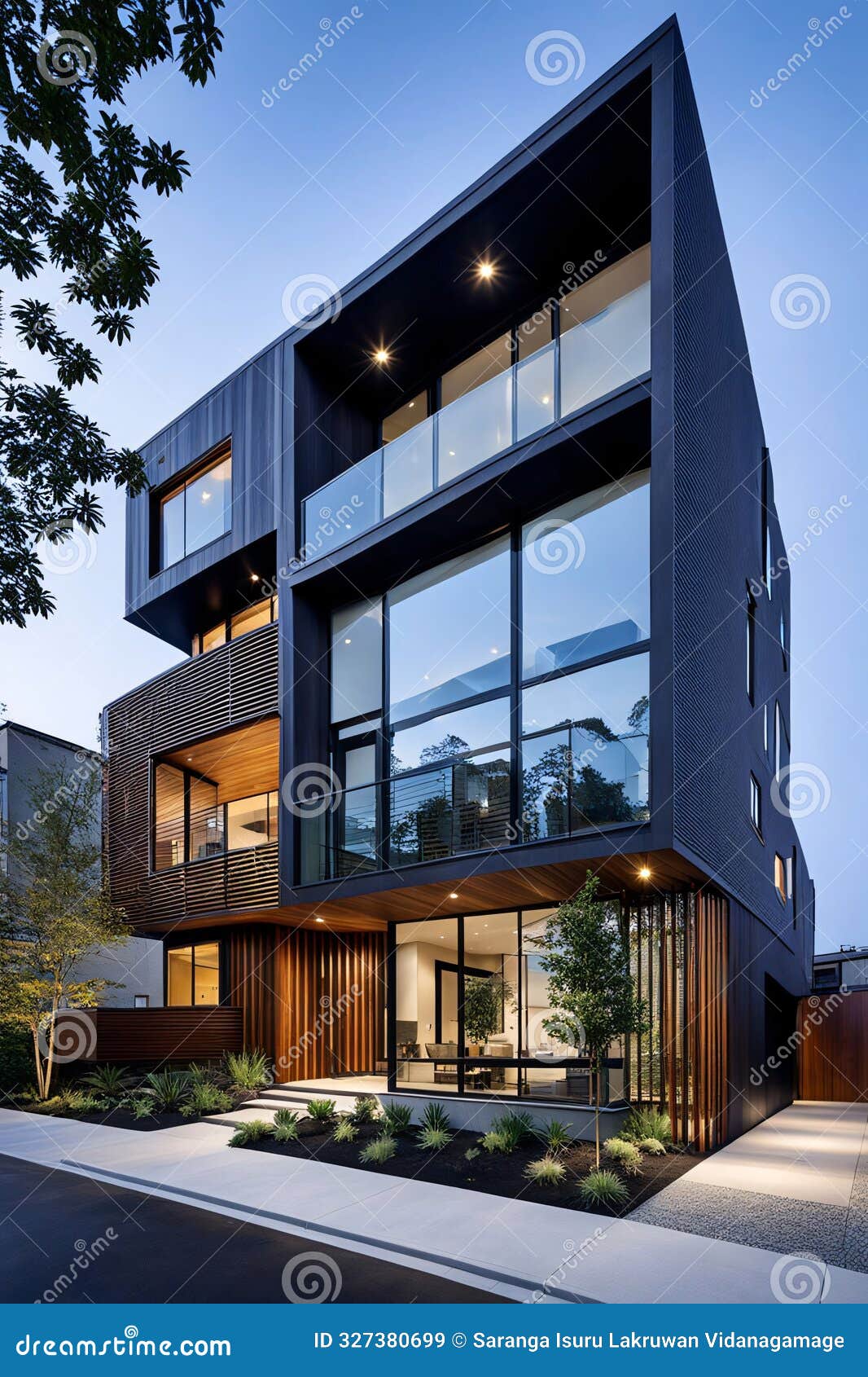 Modern Urban Elegance: a Minimalist Architectural Marvel Stock ...