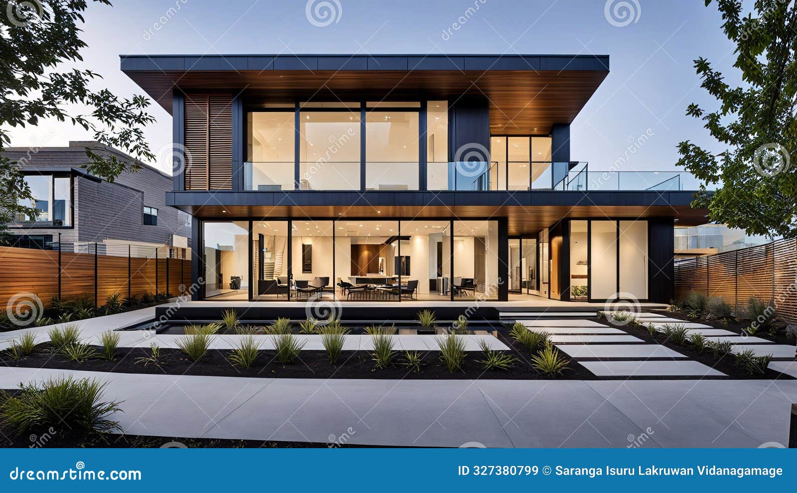 Modern Urban Elegance: a Minimalist Architectural Marvel Stock ...