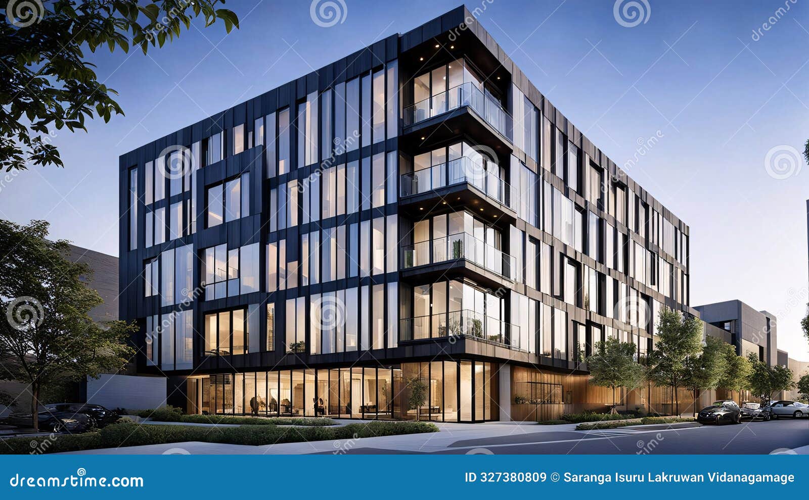 Modern Urban Elegance: a Minimalist Architectural Marvel Stock ...