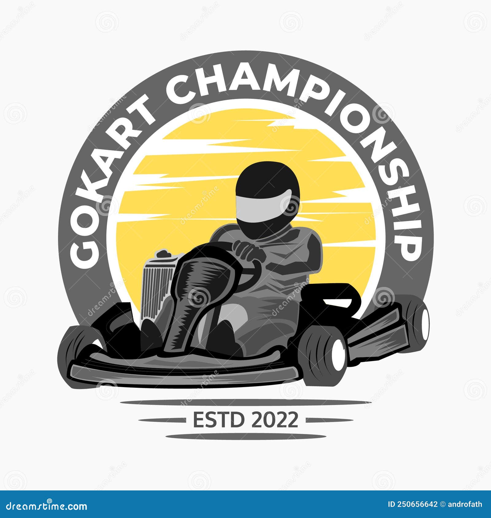 Gokart Championship Logos stock vector. Illustration of ride - 250656642
