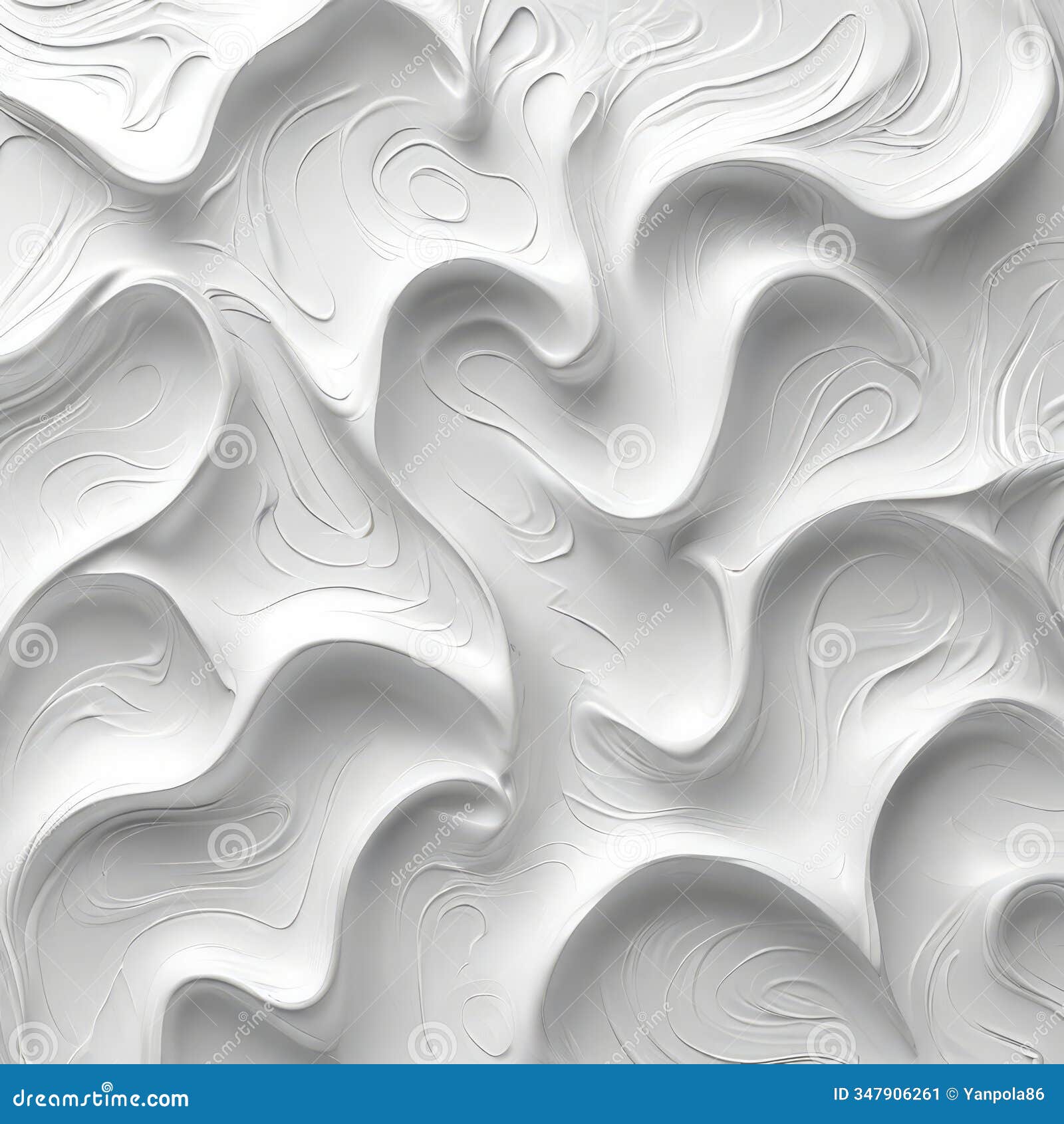 Description: Abstract White Swirl Pattern with Textured Waves and ...